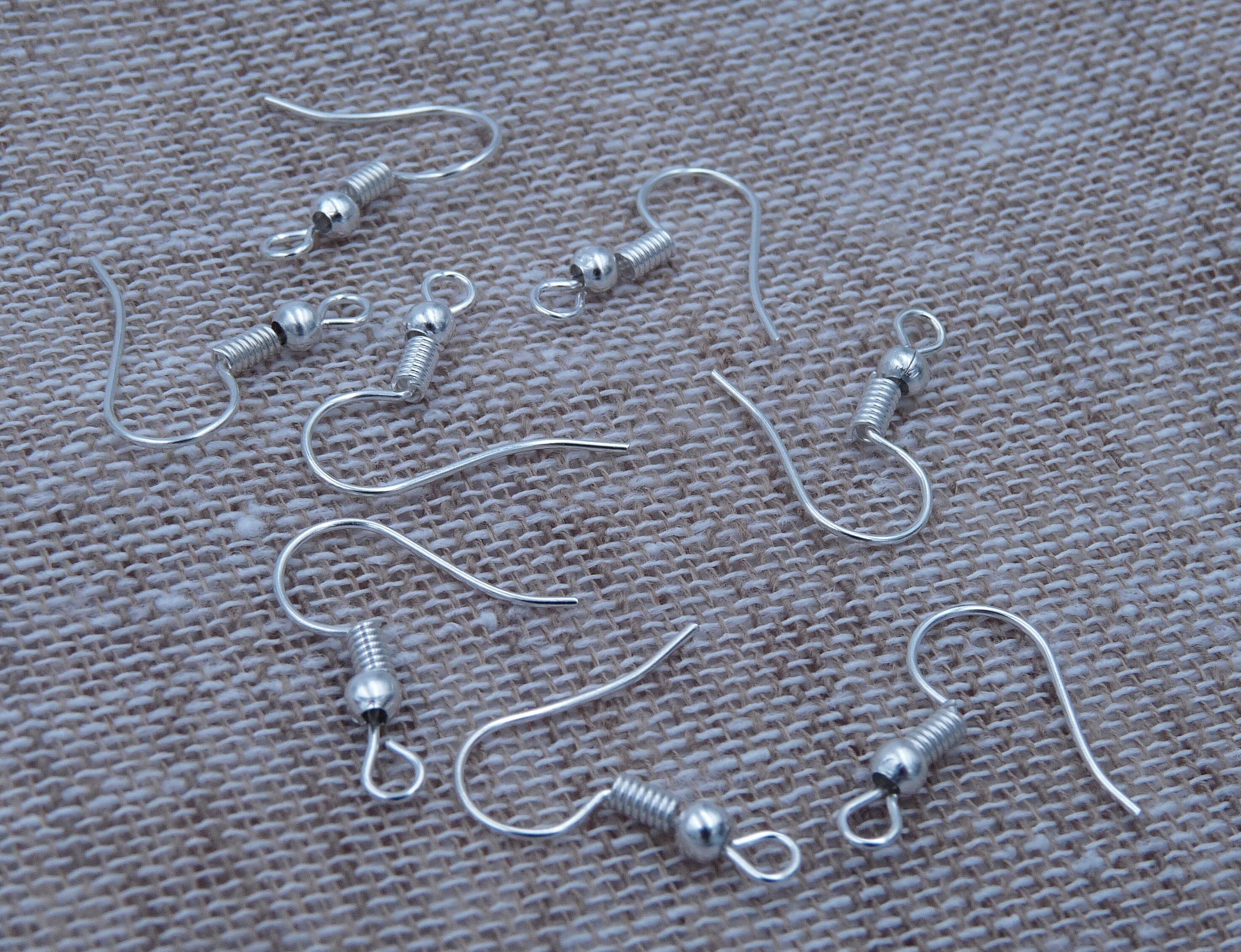 30x Steel Earring Wires Earring Hooks Silver Color Earring - Etsy
