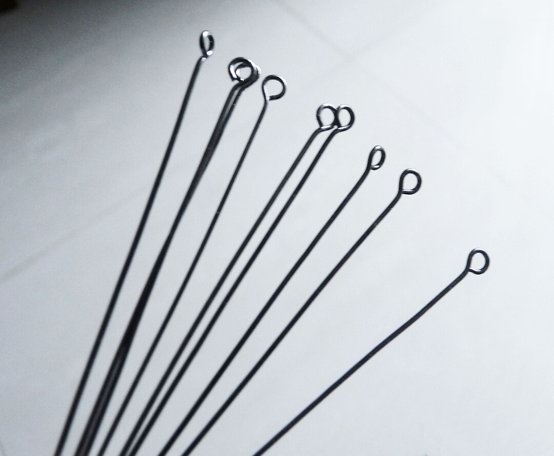Black Eye Pins, 70mm Eye Pins, 2.75 Inch Long Eye Pins, Gunmetal Black ...