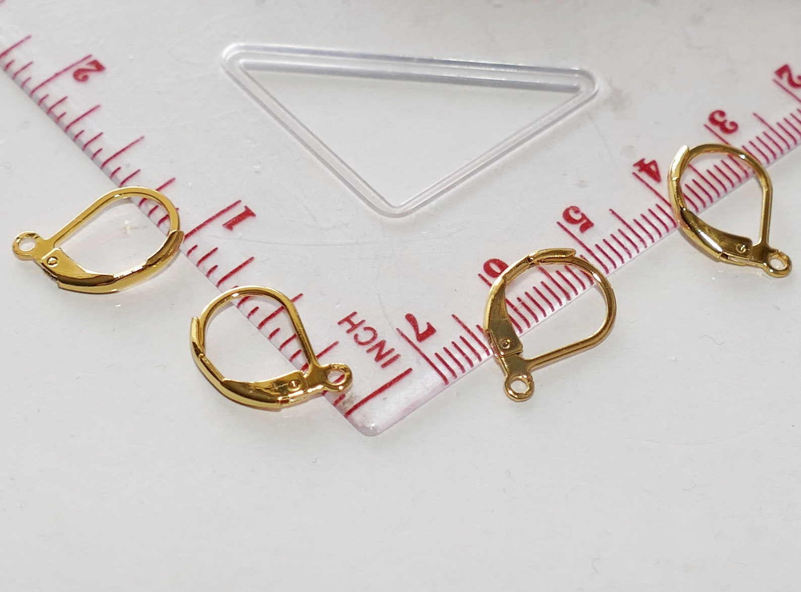 10/30x Leverback Earring Hooks, Gold Plated Earring Wires French Hook, French Earring Hook W ...