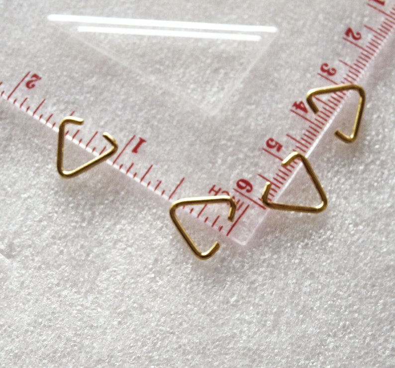 20x Gold Pendant Connector Strong Triangle Pinch Clip Bails - Etsy