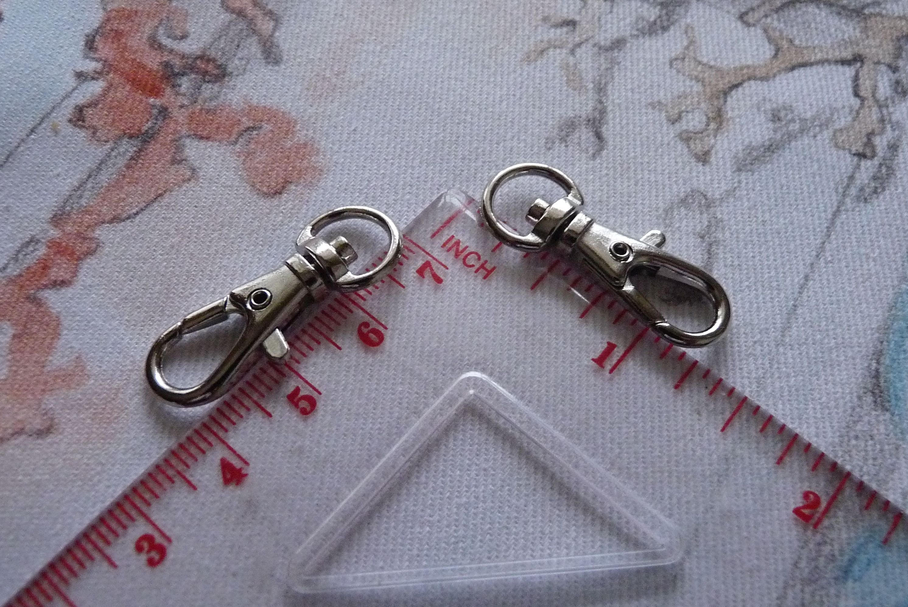 10x Rotary Swivel Lobster Claw Clasp Hook, Large Silver Tone Parrot ...