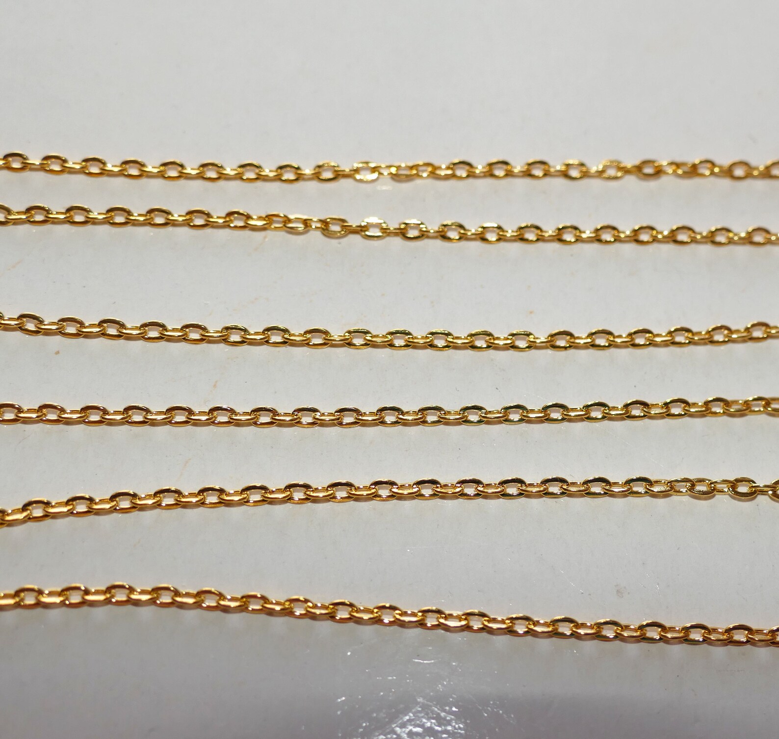 1M Gold Plated Cable Oval Open Link Chain 3x4mm Link | Etsy