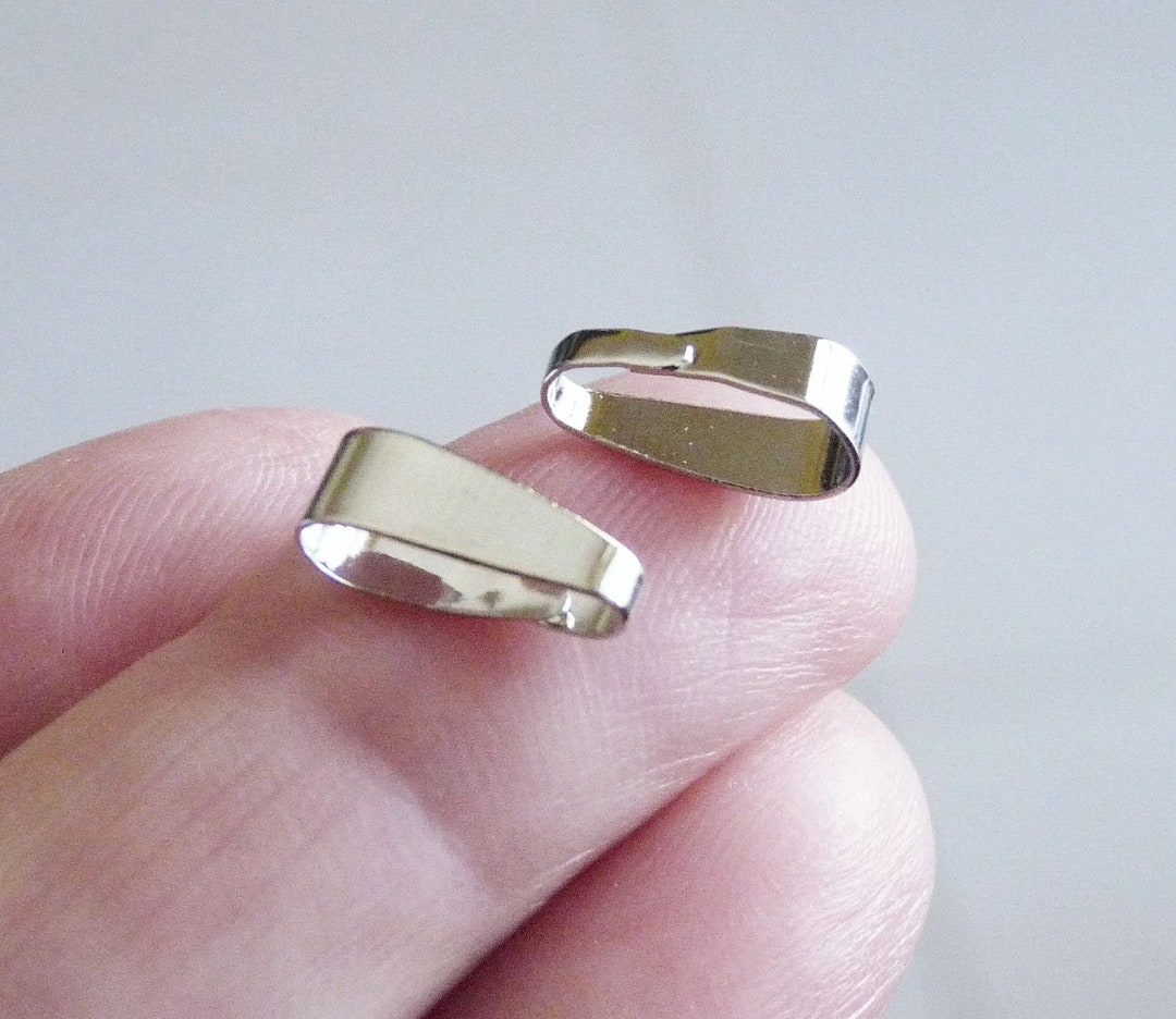20x Pinch Slider Snap on Bails, Clip on Charms, Pendant 11mm Connectors ...