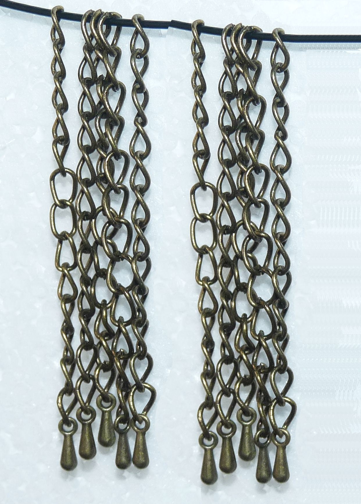 10x Extender Chain with Drop Charms 2 inch Bronze/Gun Metal | Etsy