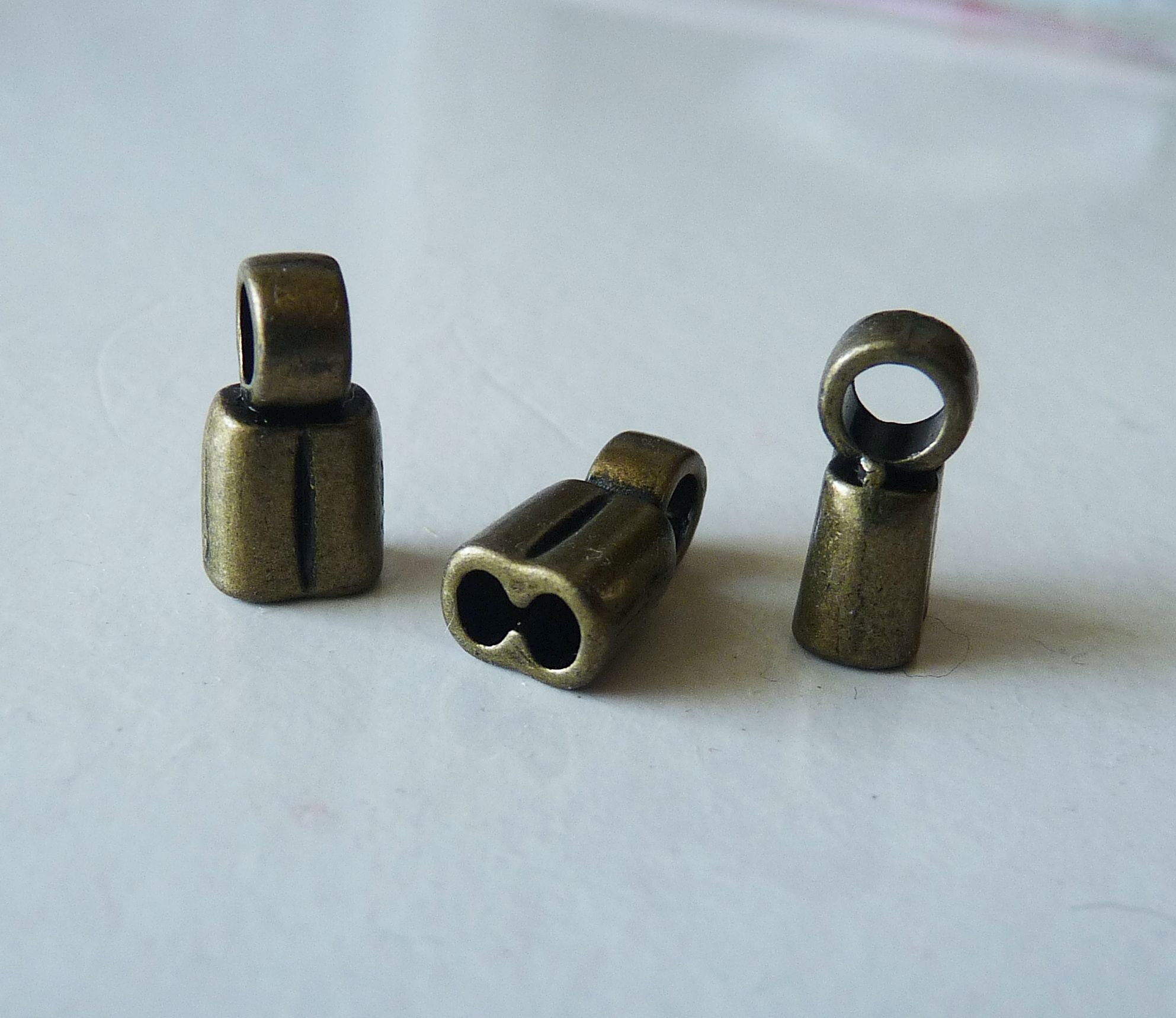 10x Cord End Caps 2mm Bronze Tone 2 Strand Cord Ending - Etsy