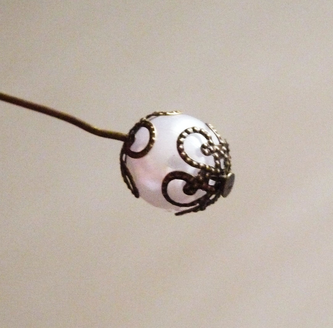 20/50x Bronze Flower Bead End Caps, 10mm Ornate Bead Spacers, Beading ...