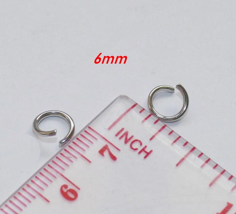 40x Stainless Steel Open Jump Rings 6mm/7mm/8mm 21 Gauge and - Etsy