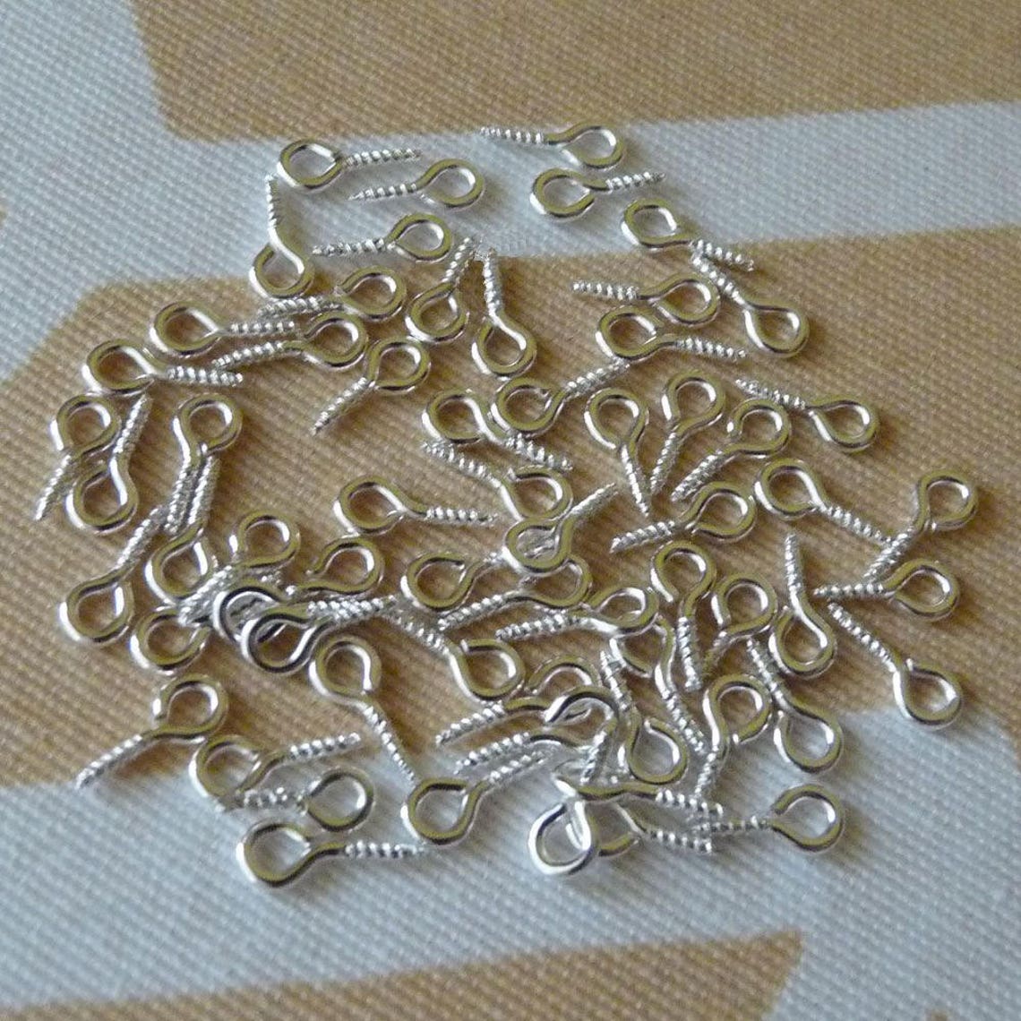 Screw Eye Bails, Screw Eye Pins 10x4mm, Screw Eye Hook Bails, Silver ...