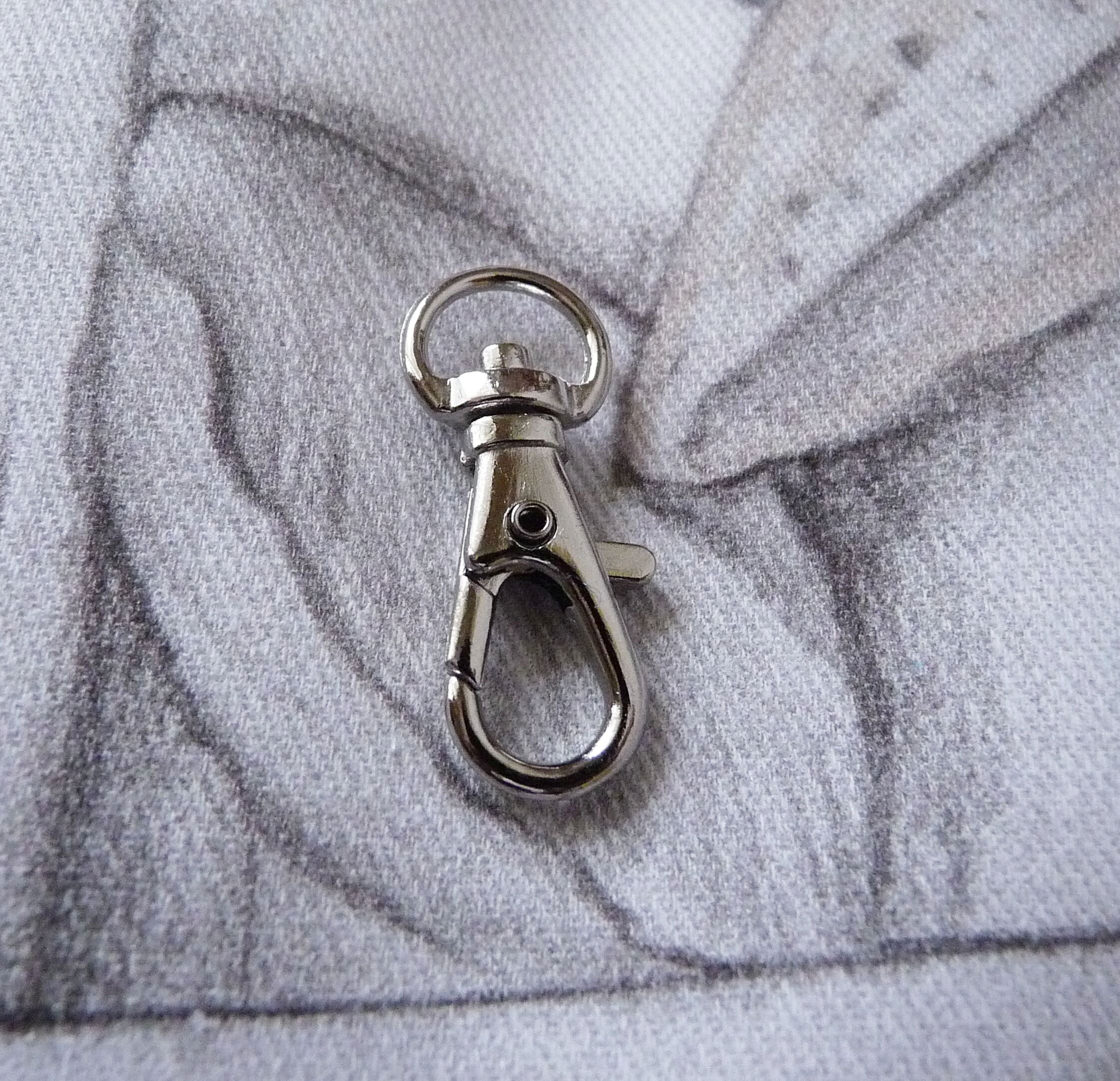 10x Rotary Swivel Lobster Claw Clasp Hook, Large Silver Tone Parrot ...