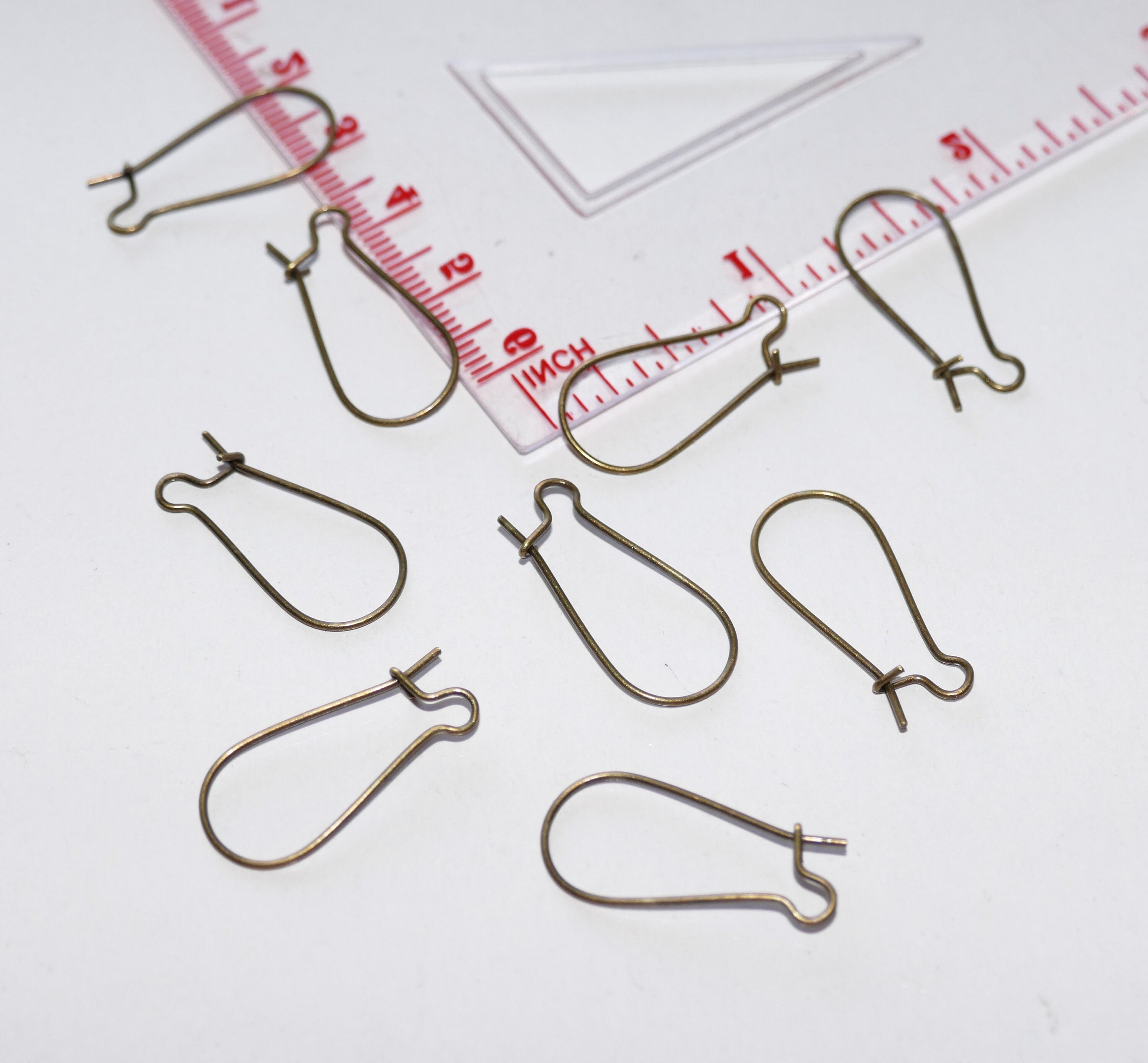 20x Bronze Kidney Earring Hooks With Clasps 24mm Bronze Tone - Etsy