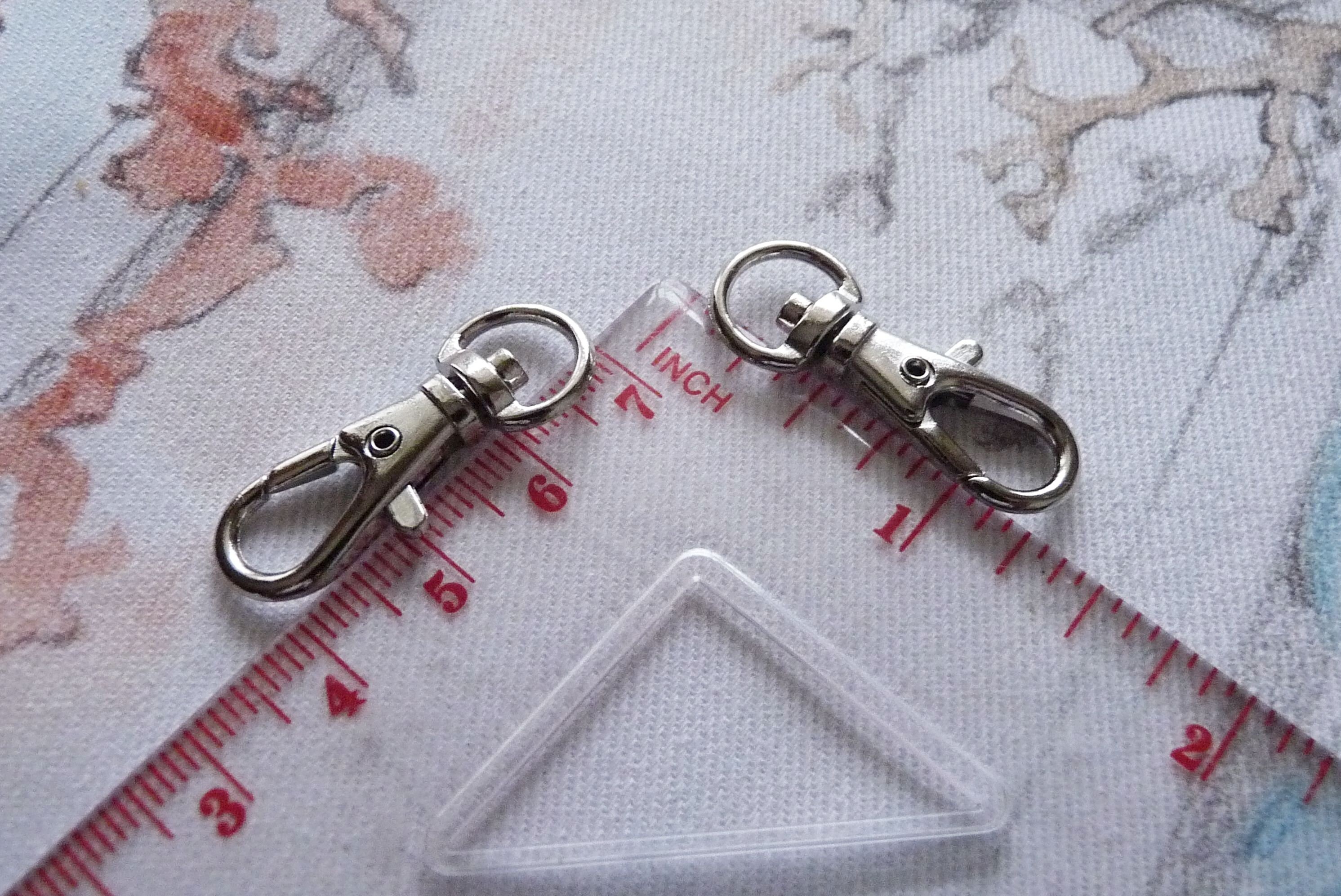 10x Rotary Swivel Lobster Claw Clasp Hook, Large Silver Tone Parrot ...