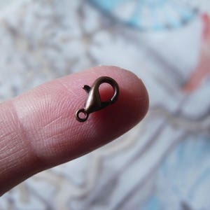 20/50x Copper Lobster Clasps, 10mm Lobster Clasp, Small Clasps for ...