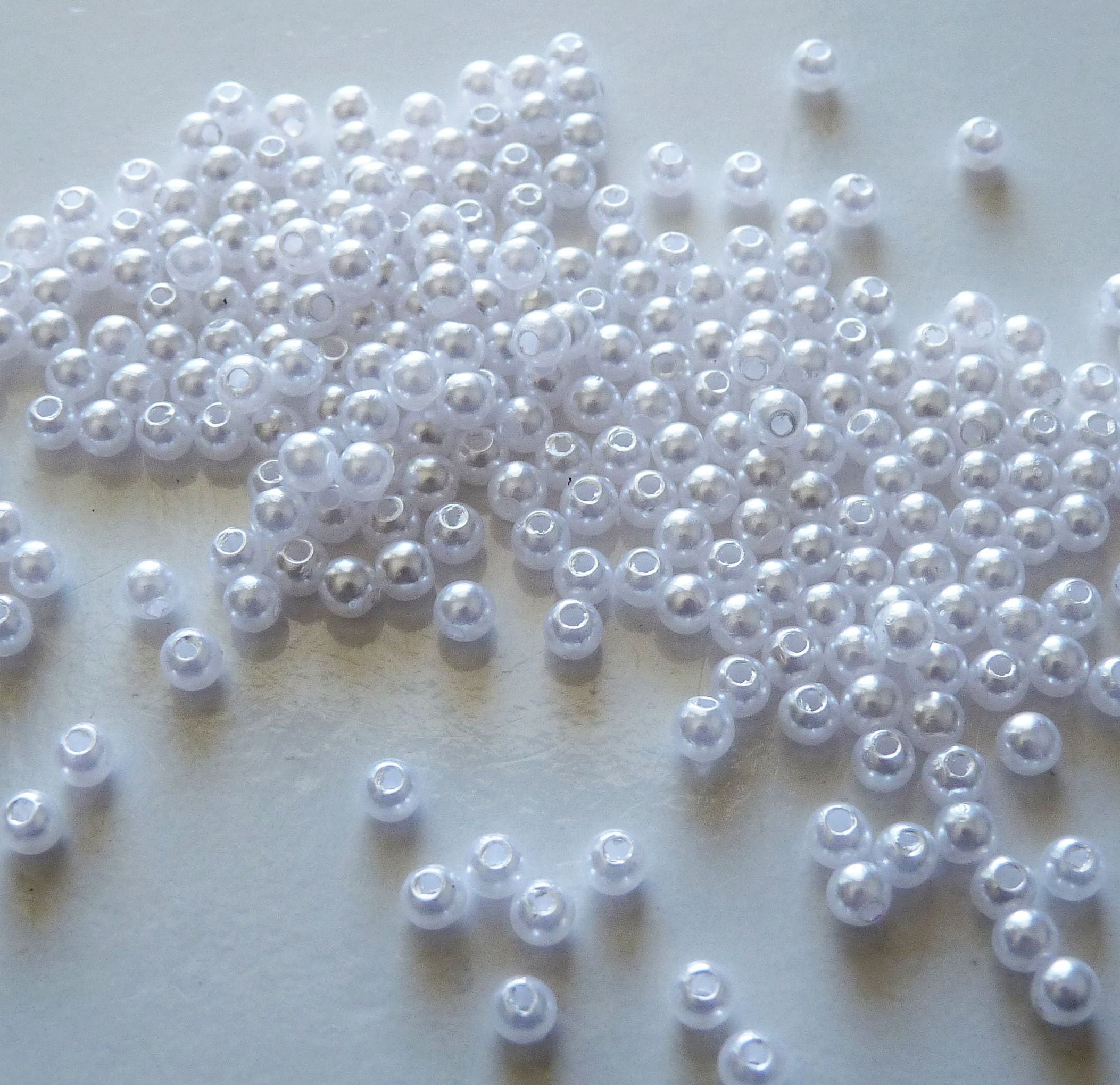 500 White Beads Pearl Beads 4mm Beads Spacer Beads White - Etsy