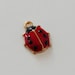 4x Ladybug Enamel Small Charms for Bracelet, Gold Tone Retro Ladybird ...