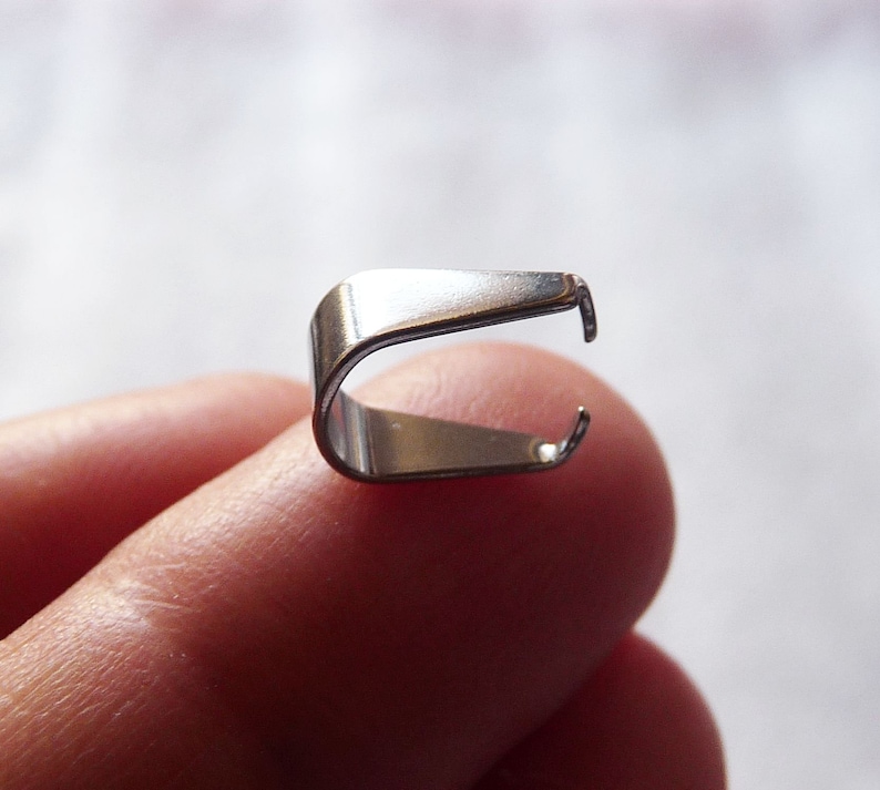 20x Stainless Steel Pinch Clip 10mm Snap on Bail Charm/pendant - Etsy