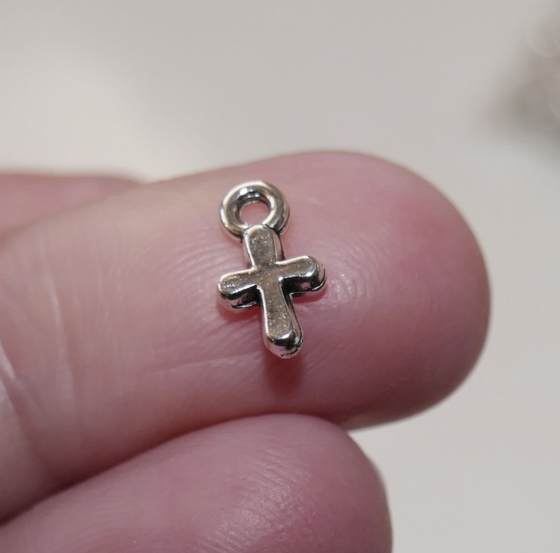 10x Tiny Cross Charm Small Charms for Bracelet Antique - Etsy