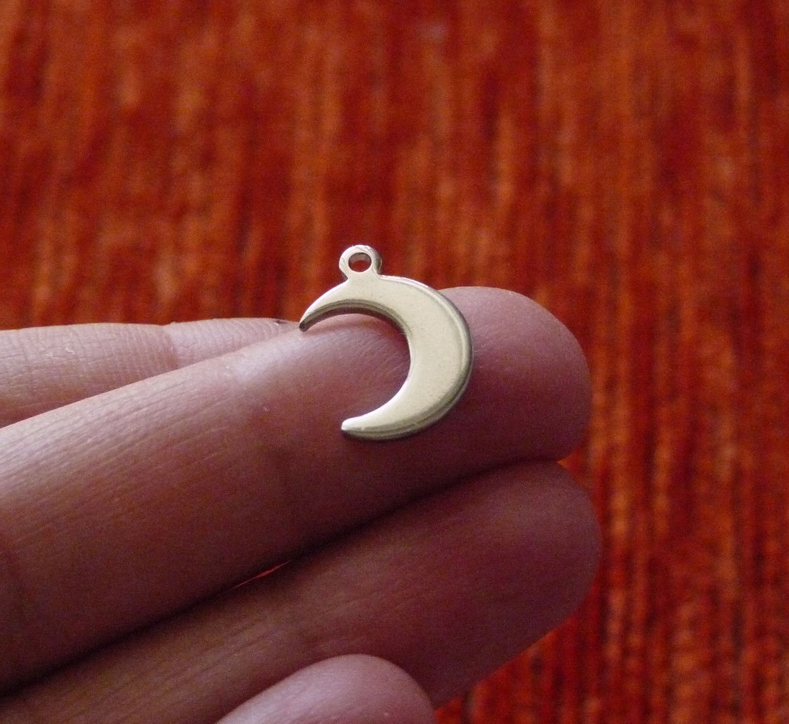 25x Stainless Steel Moon Charm, Bulk Crescent Moon Charms ...