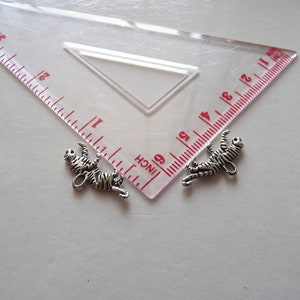 5/10x Tiger Charm, Wild Animal Predator Pendants, Antique Silver Tone ...