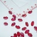 12x Red Oval Crystal Beads 6mm X 8mm, AB Plated Beading Supplies H137 ...