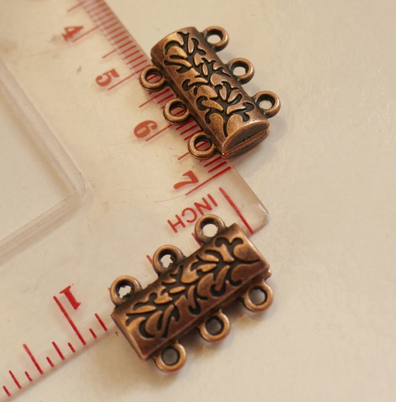 Copper 3 Strand Magnetic Clasps 3 Hole Multi Strand Strong - Etsy