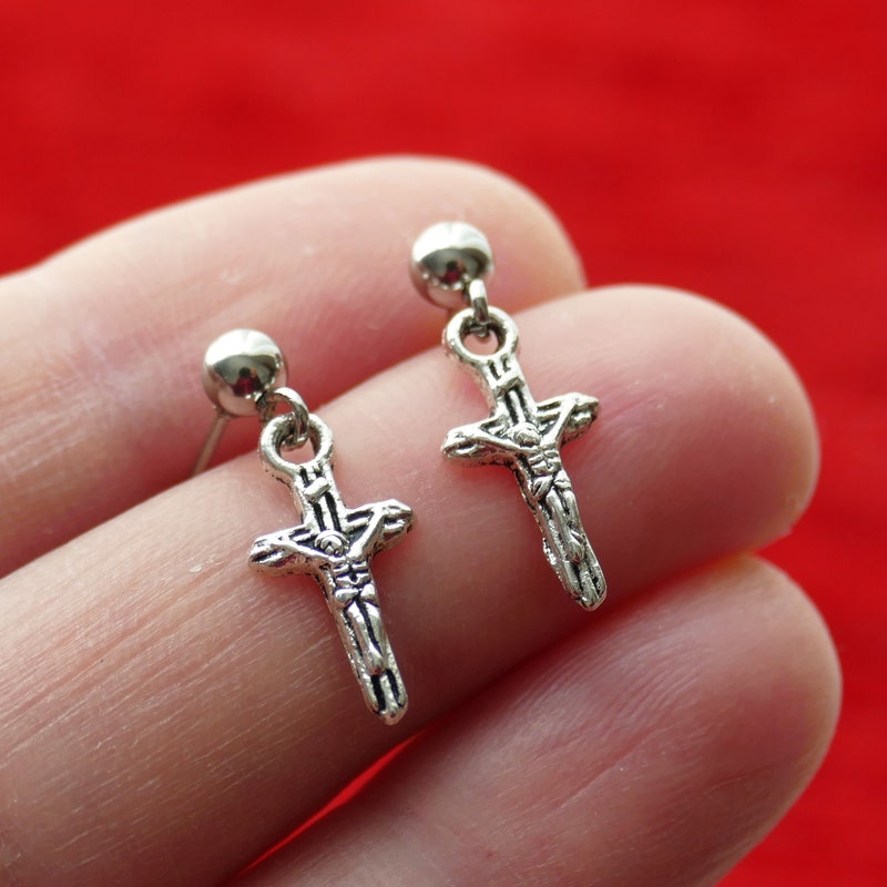 Crucifix Earrings - Etsy