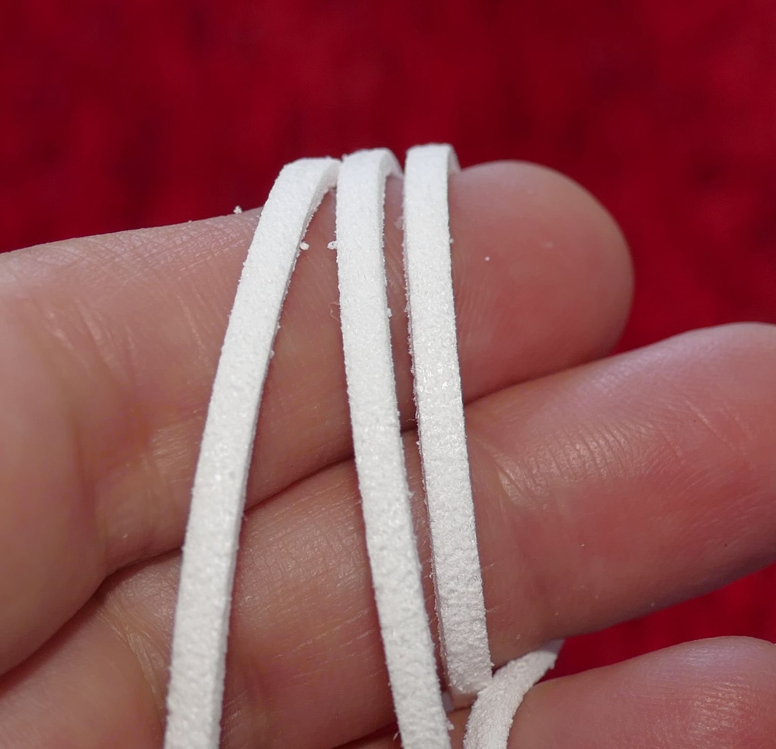 1/3 Yard White Flat Faux Suede Leather Cord 3mm Wide - Etsy