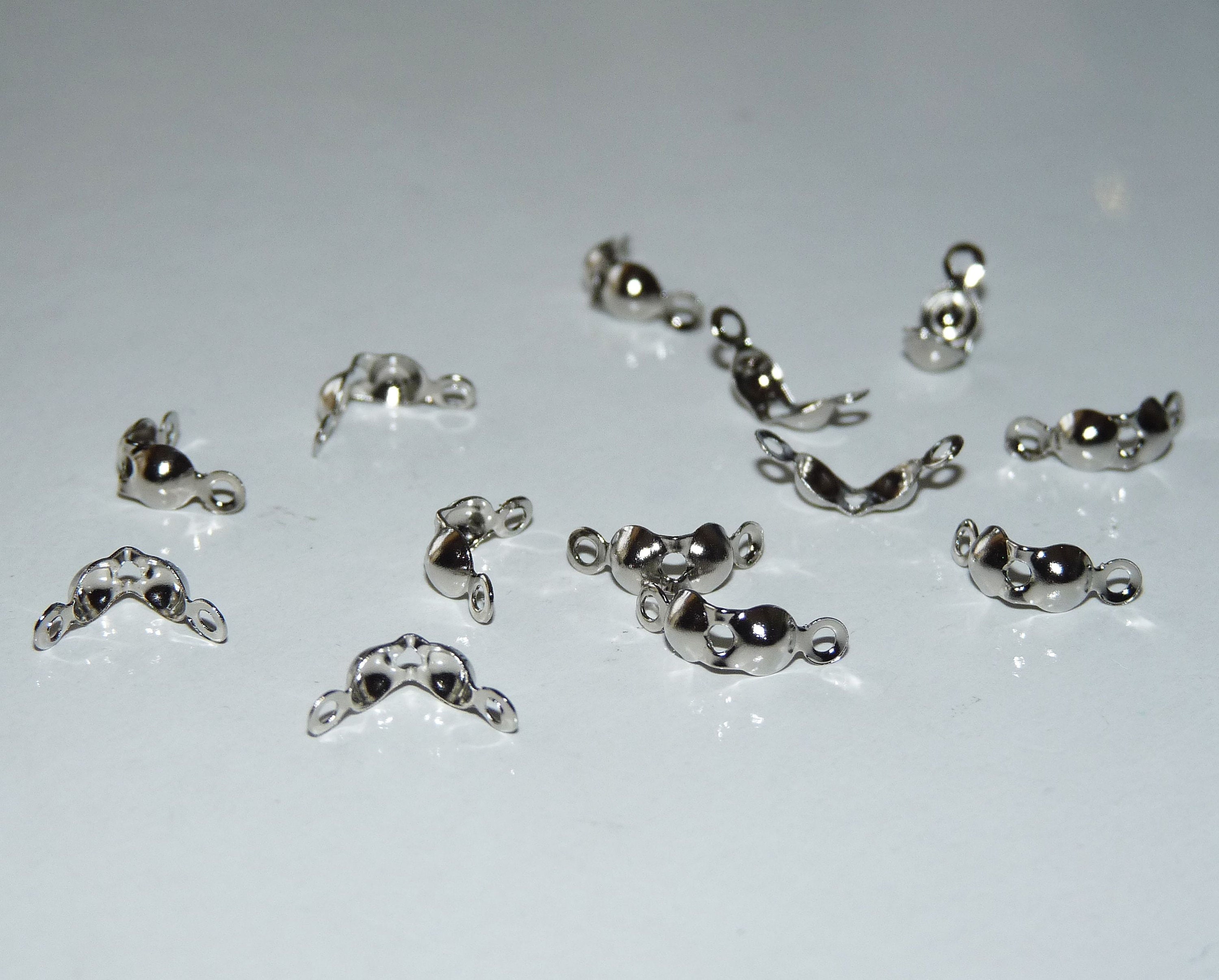 20 50 100x Calottes End Clamshell Crimp Bead Tips With Closed Etsy