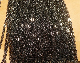 100 Ft Black Cable Chain 4x5mm 19 Gauge 0.9mm Unsoldered - Etsy