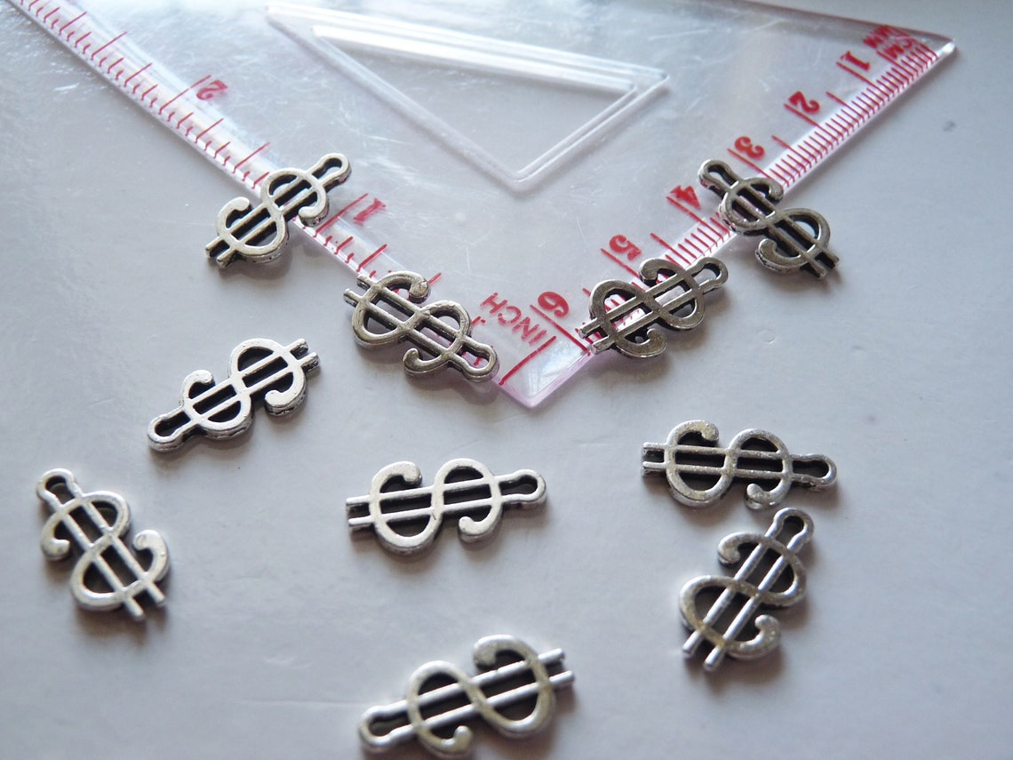 5/10x Dollar Sign Charm Gamblers Good Luck Charms for Money - Etsy