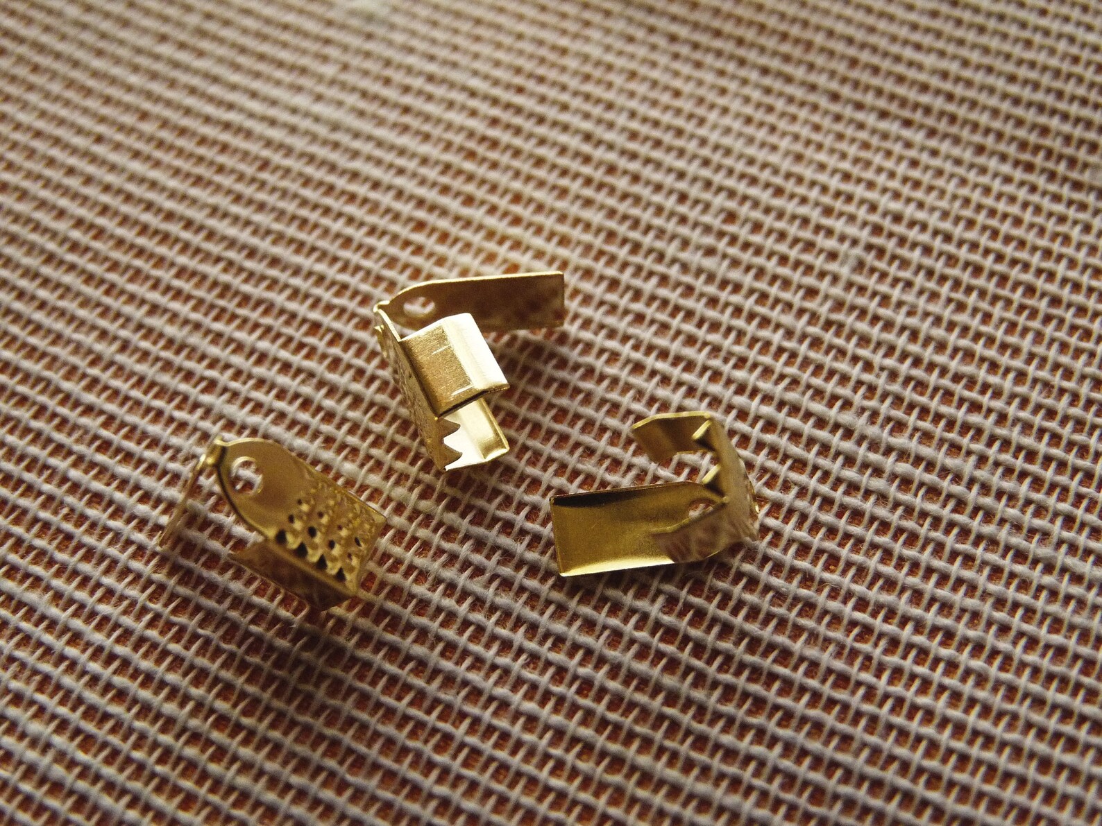 20/50x Fold Over Fit 4mm Flat Cord End Crimps, Gold Tone - Etsy