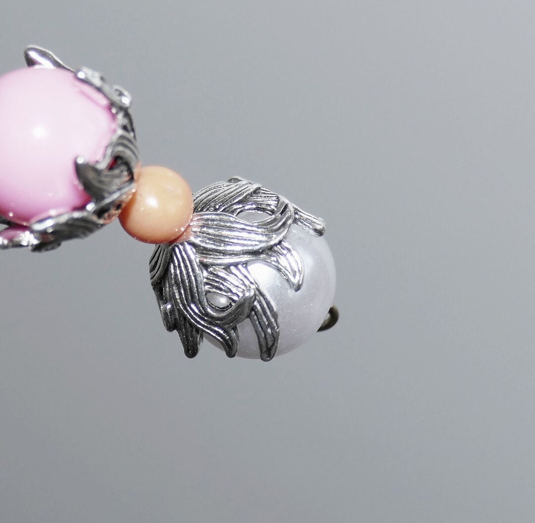 4x Large Flower Bead Caps 15mm, Antique Silver Tone Metal End Spacers ...