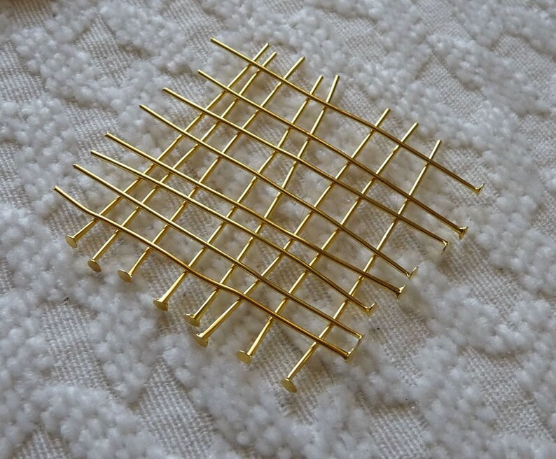 20/50x Flat Head Pins 50mm Gold Silver Plated Flat Head Pins - Etsy