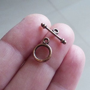5 Small Toggle Clasp Connector, Copper Toggle Clasp, Clasps for Jewelry ...