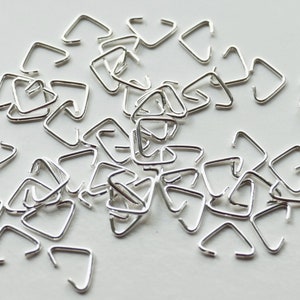 20/50x Silver Strong Triangle Pinch Clip Bails 6x10mm, Silver Color ...