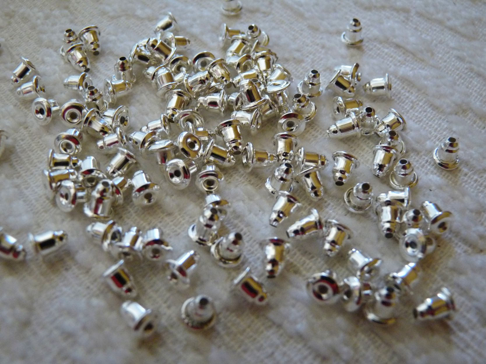 10/50x Bullet Clutch Earring Backs, Metal Earring Backs, Earring ...