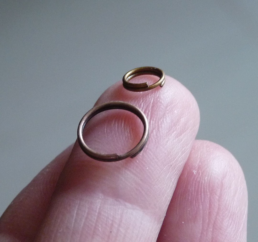 Double Jump Rings, Split Rings, 4mm/5mm/6mm/8mm/10mm/12mm Copper Tone ...