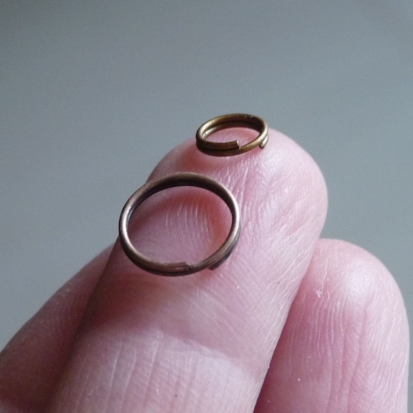 Copper Split Rings - Etsy