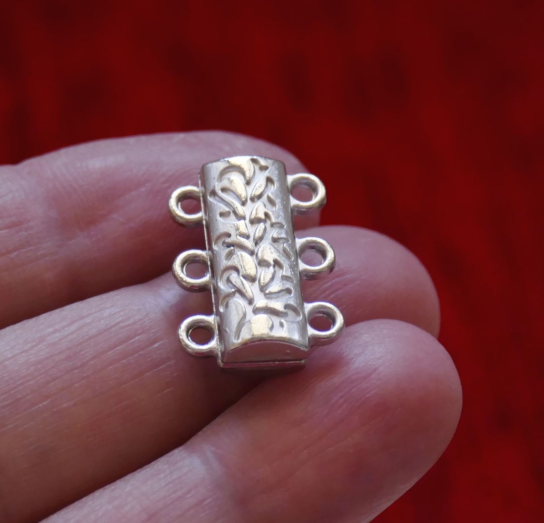 3 Strand Magnetic Clasps, 3 Row Multi Strand Bracelet Closure Magnetic ...