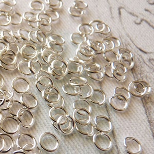 50/100x Silver Plated Single Loop 4mm Open Jump Rings, Clasp Connector ...