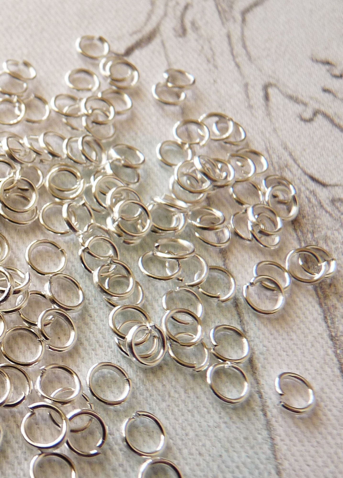 50/100x Silver Plated Single Loop 4mm Open Jump Rings, Clasp Connector ...
