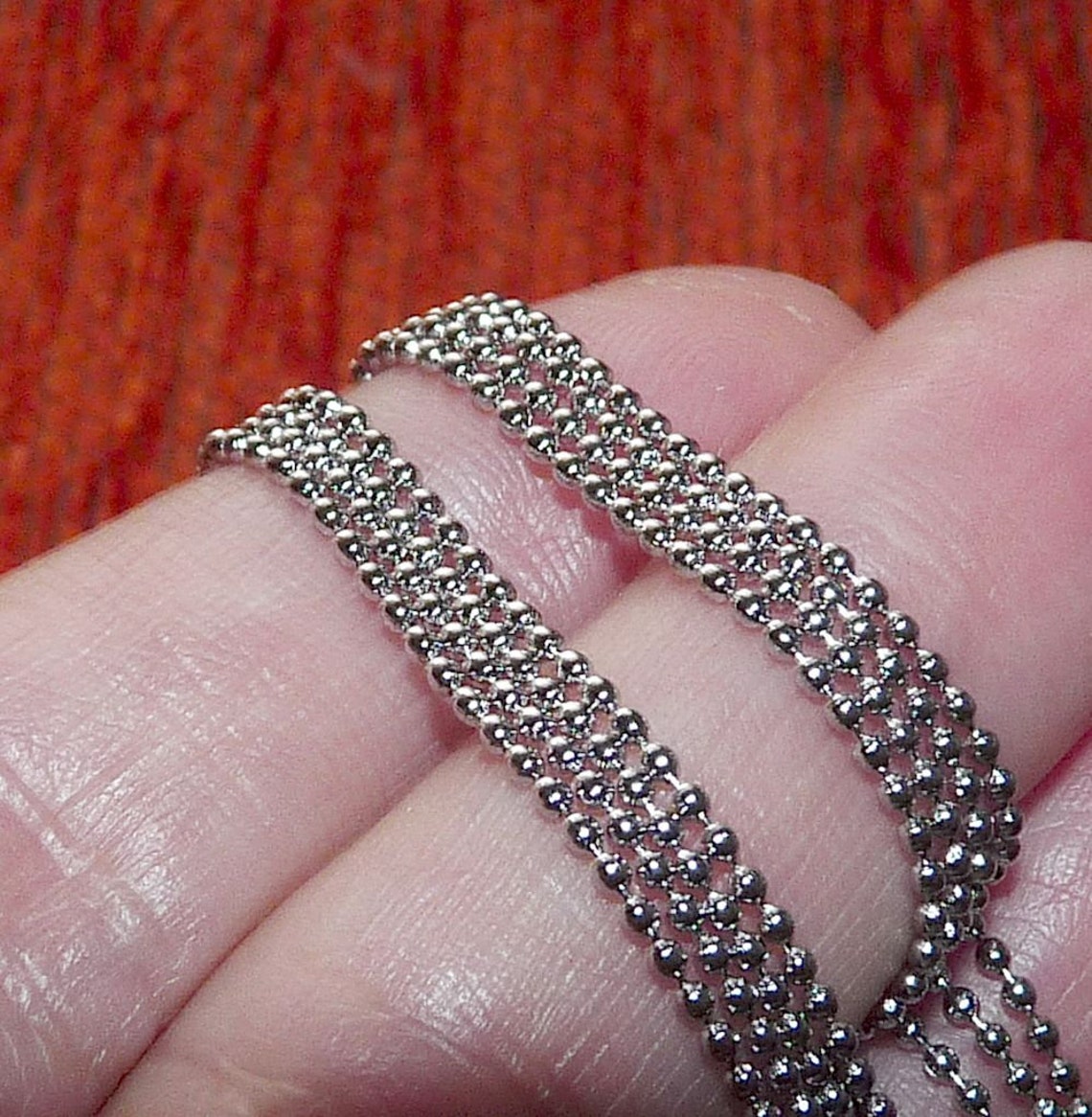 1 Yard Stainless Steel Ball Bead Unfinished Chain, 3 Feet Silver Tone ...