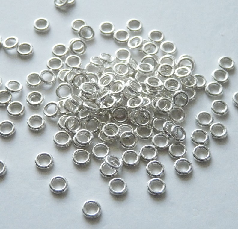 50/100x Closed 4mm Soldered Silver Plated Jump Rings Spacer - Etsy
