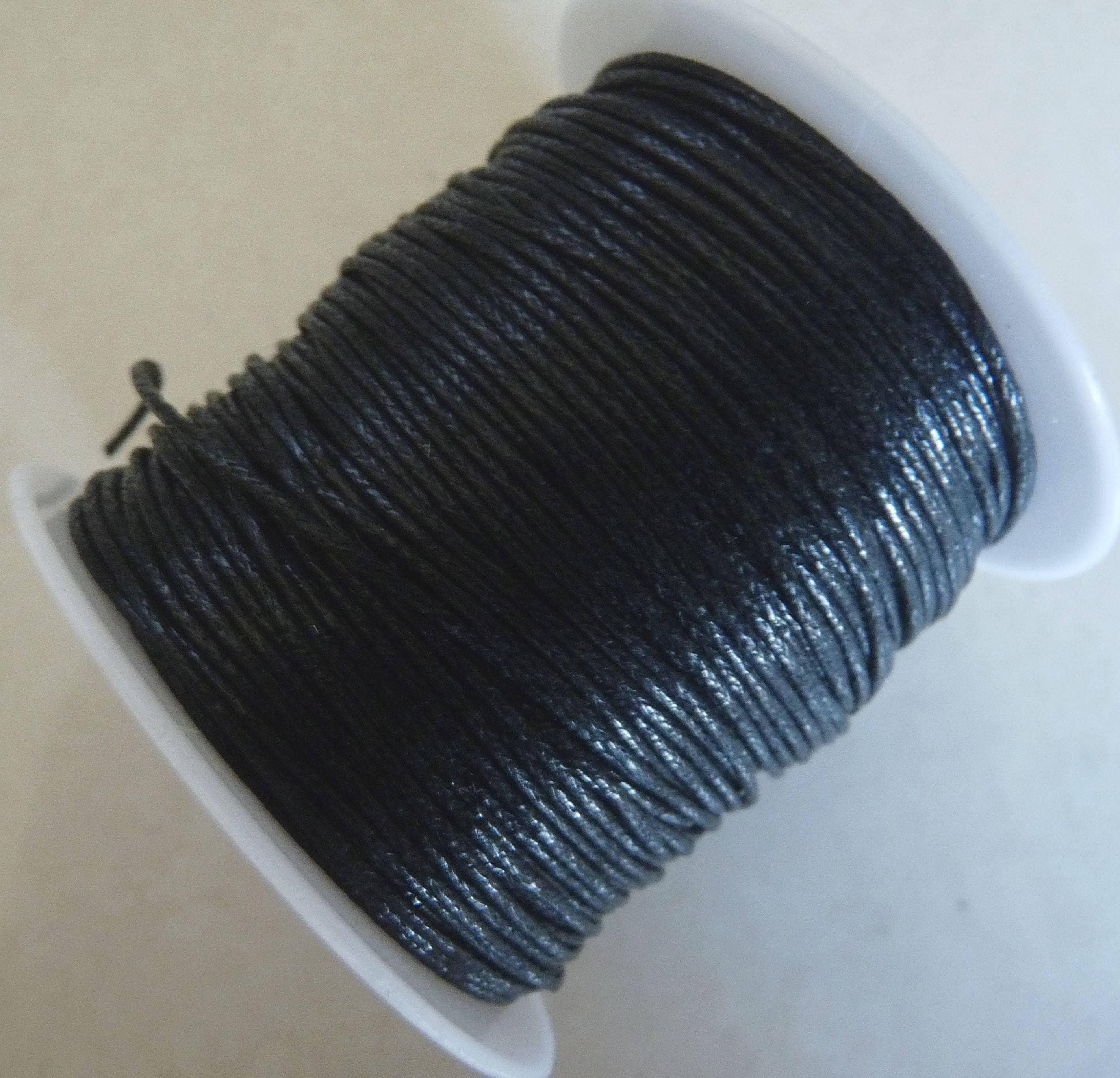 Give you more choice Black The Bead Shop 1mm Waxed Cotton Cord Thread ...