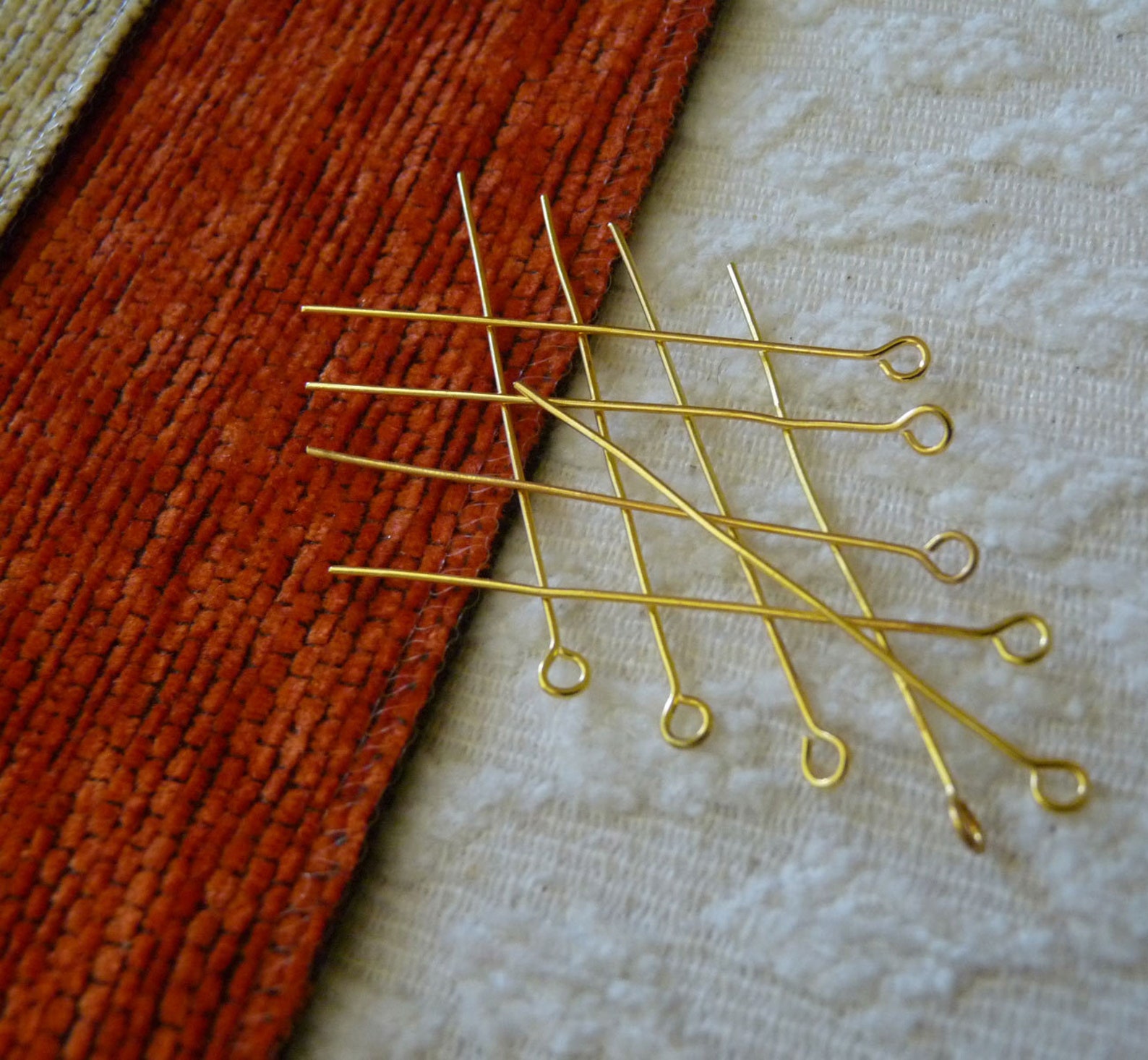 20x Stainless Steel Gold Eye Pins, 30mm/40mm/50mm Eye Head 21 Gauge ...