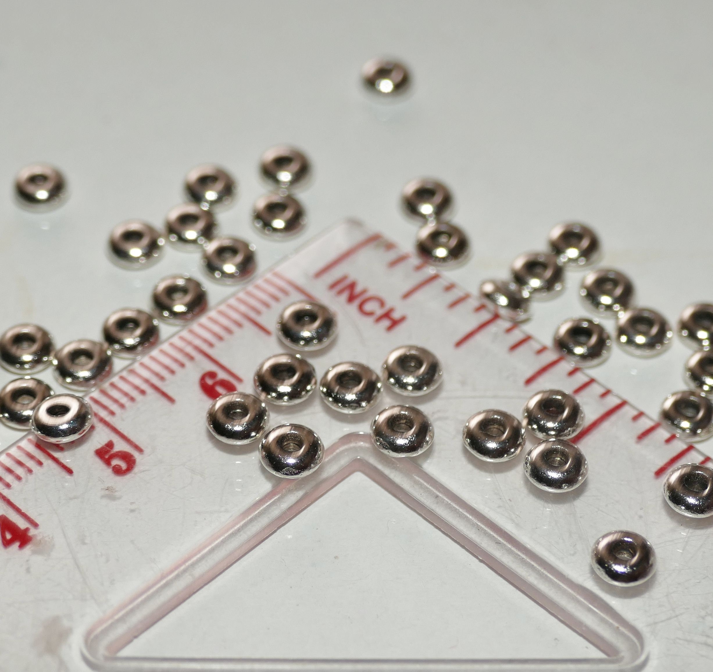 20/50x Metal 5mm Smooth Spacer Beads Antique Silver Tone - Etsy