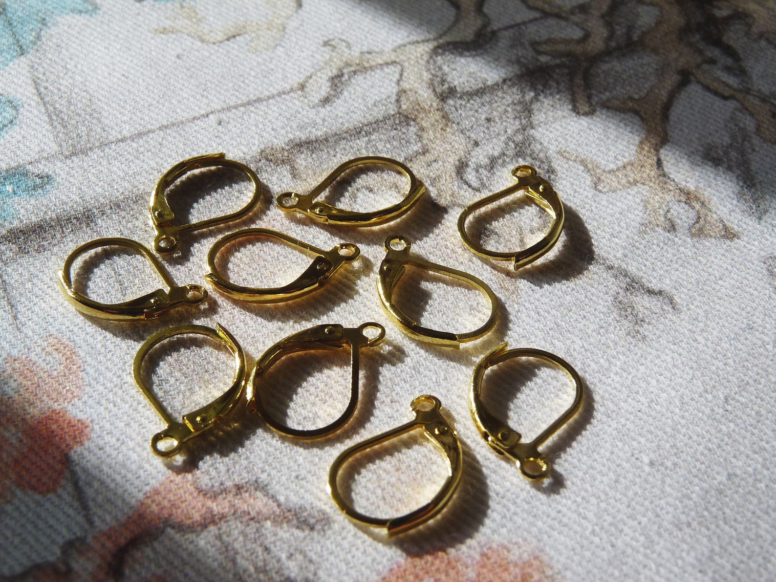 10/30x Leverback Earring Hooks, Gold Plated Earring Wires French Hook ...