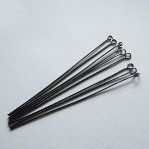 Black Eye Pins, 70mm Eye Pins, 2.75 Inch Long Eye Pins, Gunmetal Black ...