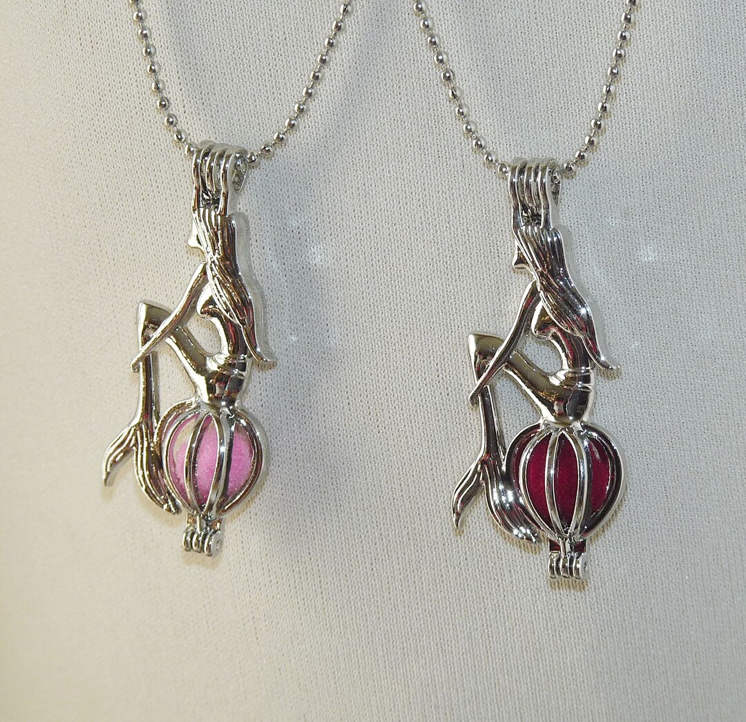 Mermaid Bola Pendant Ball Chain Necklace, Silver Tone, Free Shipping ...