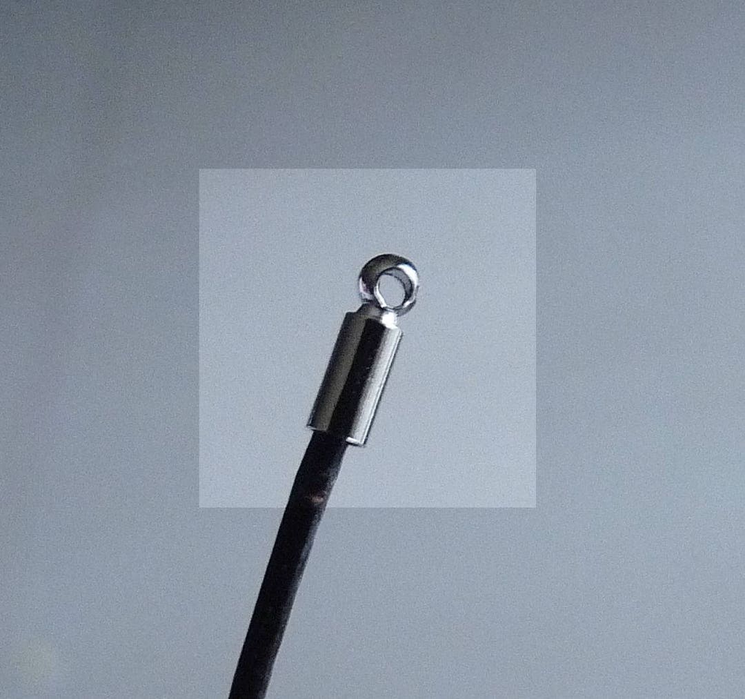 20x Round Cord/chain End Caps, Fit 1mm Silver Tone Tube Glue in Tip ...