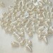 20/50x off White Acrylic Teardrop 10mm Oval Beads, Cream Color Spacer ...